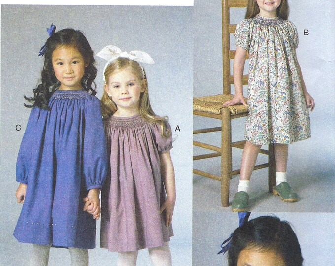 Uncut Vogue Sewing Pattern 9177 Children's/girls' Smocked Raglan-sleeve ...