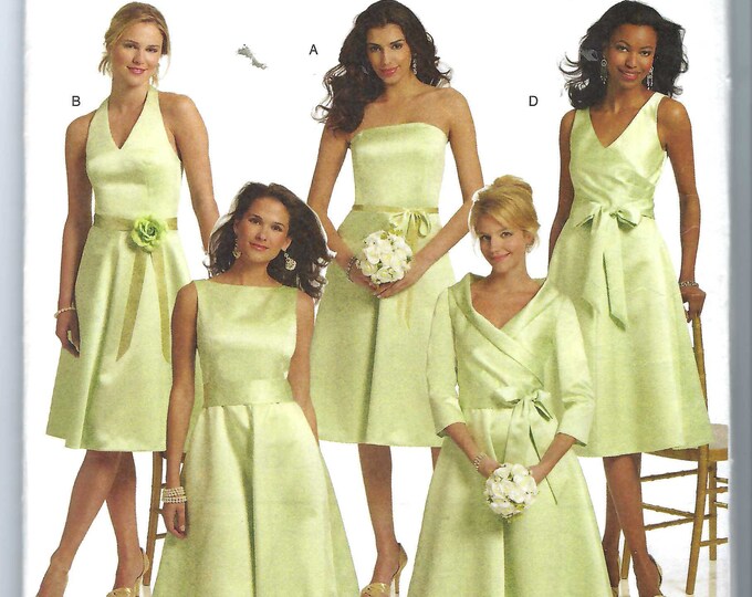 Uncut Butterick Sewing Pattern 5322 Bridesmaid Prom Dresses Multi Sized ...