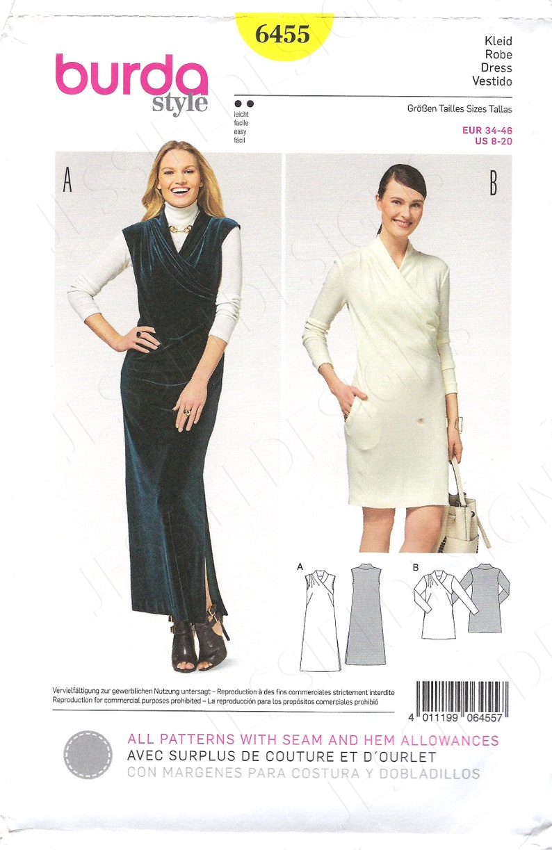 Uncut Burda Style Sewing Pattern 6455 Sewing Pattern Misses - Etsy