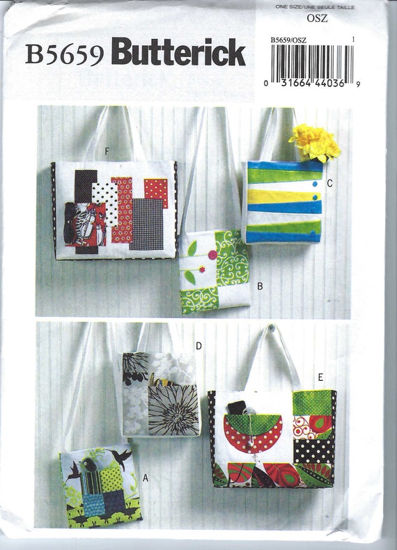 Uncut Butterick Sewing Pattern 5659 Bags and Totes Sewing - Etsy