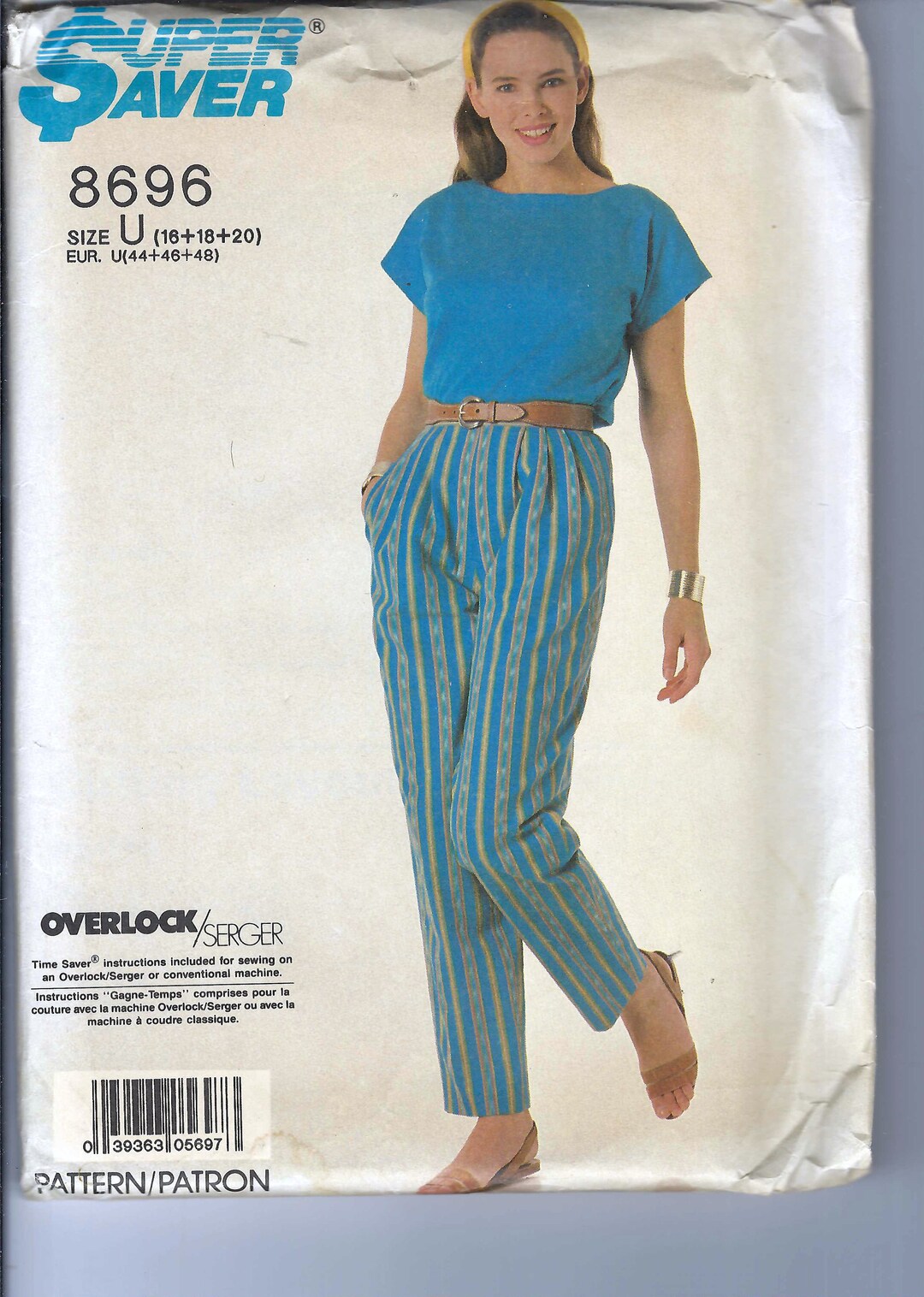 Uncut Vintage Simplicity Sewing Pattern Misses' Top and Pants Sewing ...