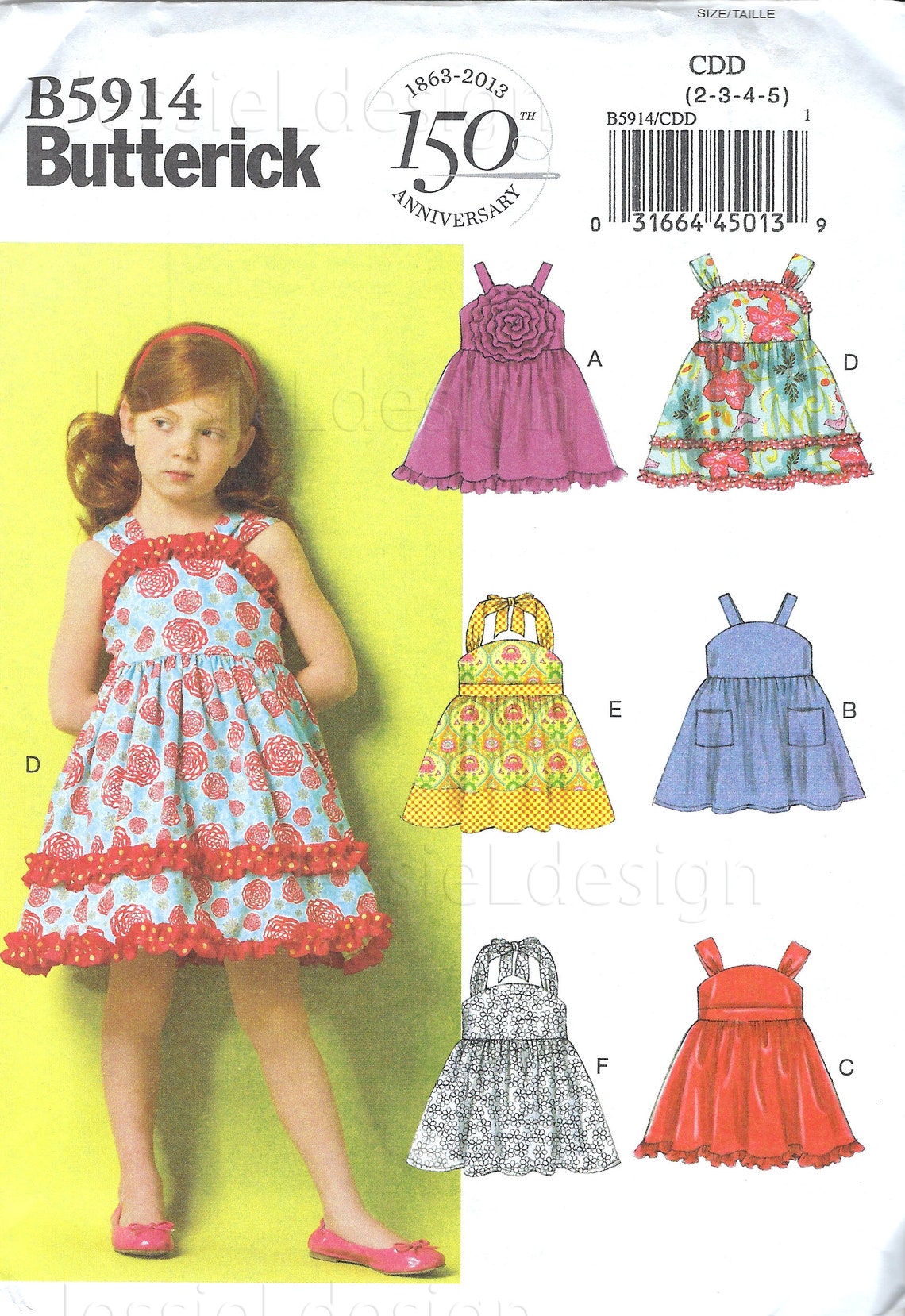 Uncut Butterick Sewing Pattern 5914 Size 2-5 6-7-8 Childrens - Etsy