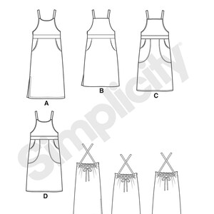 Uncut Simplicity Pattern 8641 Misses' Jumper Dress Size 6-14 16-24 FF ...