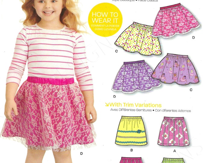 Uncut New Look Pattern 6172 Children Six Size in One Skirt - Etsy