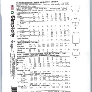 UNCUT Simplicity Sewing Pattern 9290 Misses' Bustier Sarong and Shorts ...