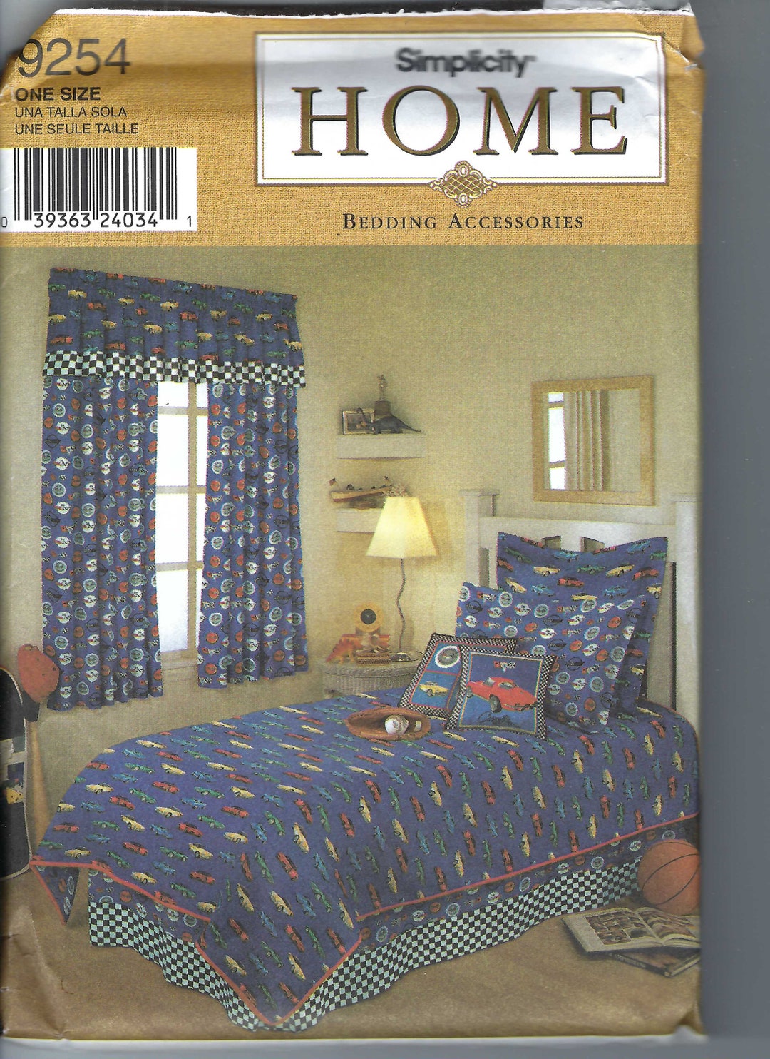 Uncut Vintage Simplicity Sewing Pattern 9254 - DIY Home Decor Bedspread ...
