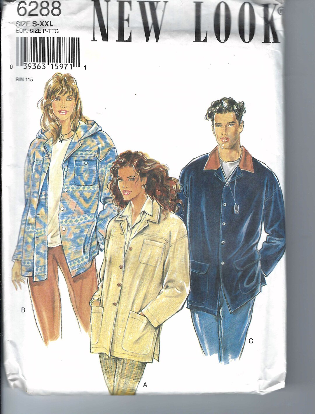 Uncut Vintage New Look Sewing Pattern 6288, Misses' Jacket, Vintage ...