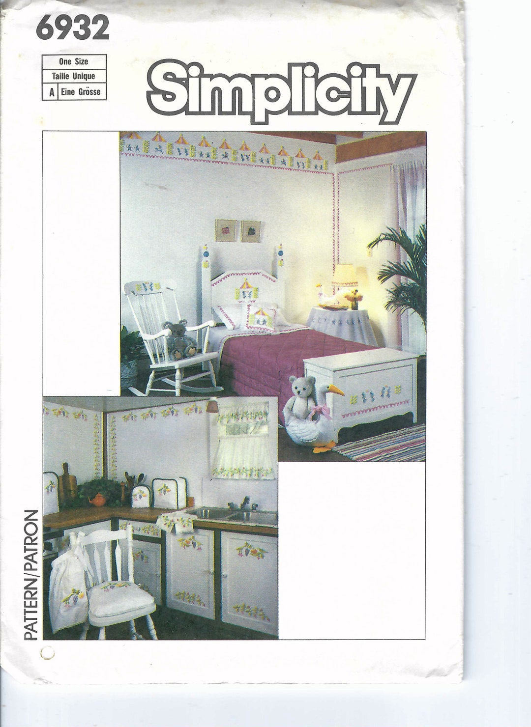 Uncut Vintage Simplicity Sewing Pattern Stencil Set Simplicity 308 6932 ...