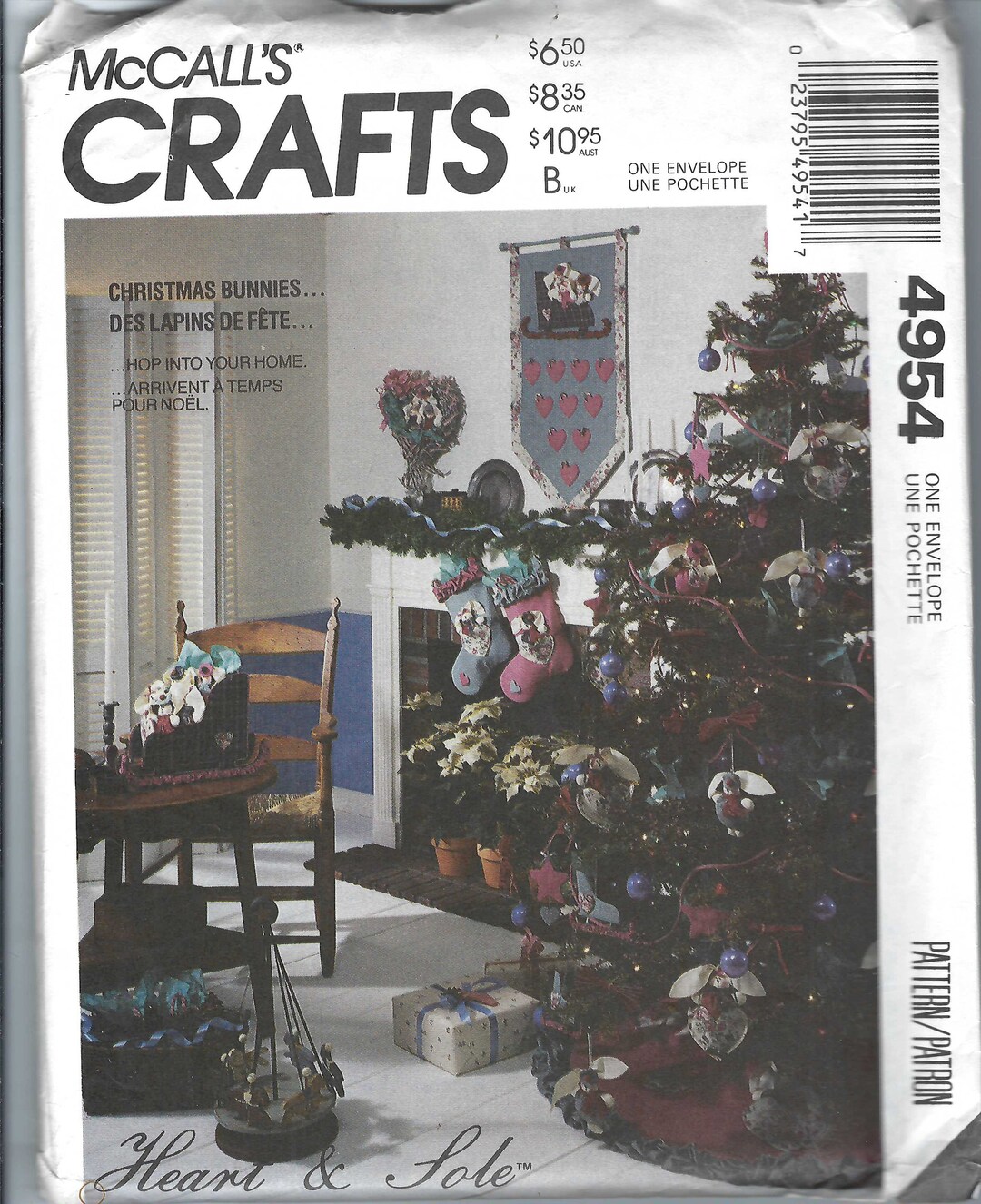 Uncut Mccalls Sewing PATTERN 4954, Vintage Christmas Ornaments Tree ...