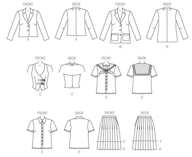 Uncut 7141 Mccall's Girls' School Uniform Sewing - Etsy