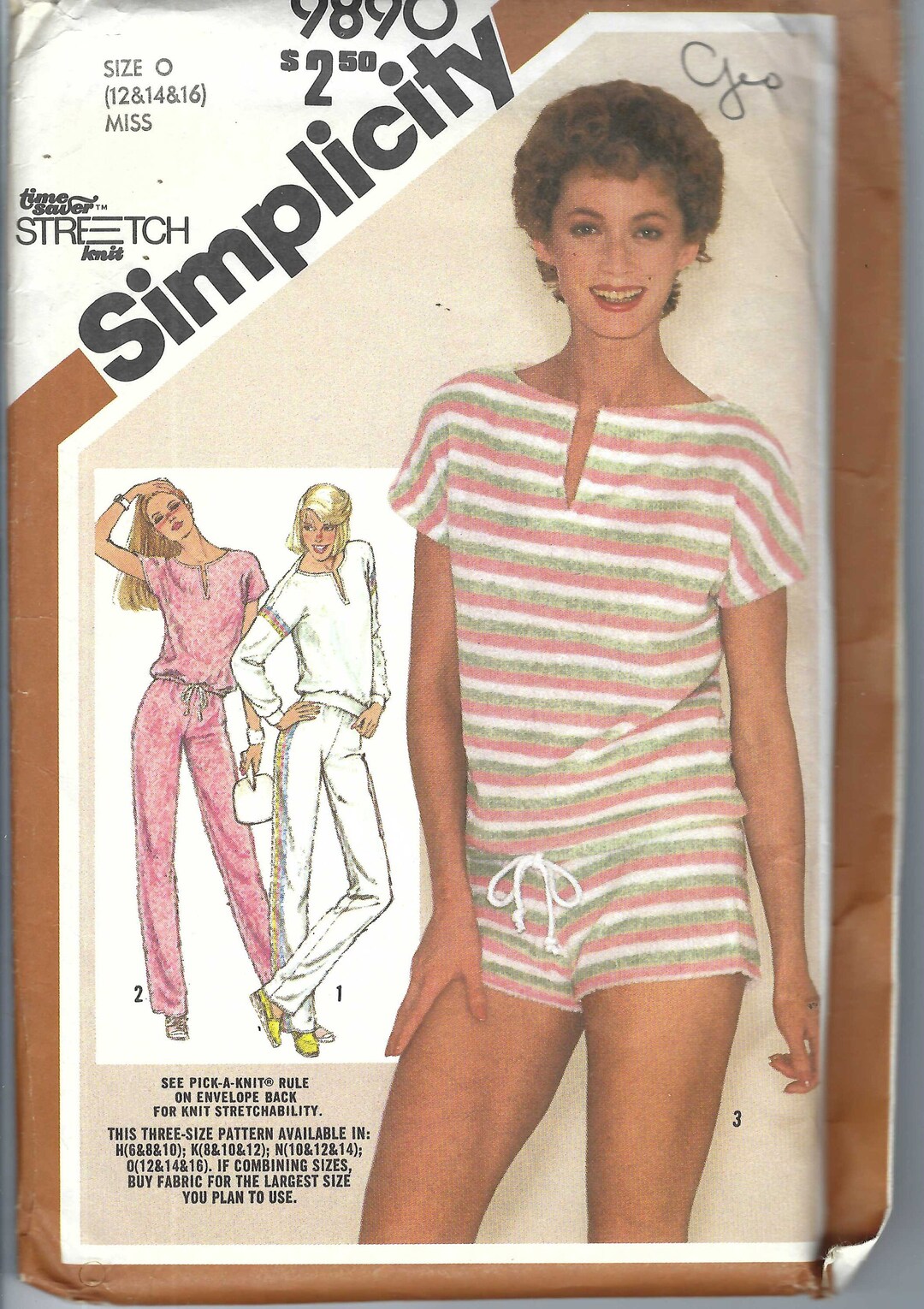 Uncut Vintage Simplicity Sewing Pattern Misses Pullover Top 2 Sleeve ...