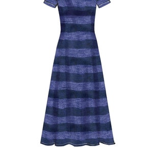 Uncut Mccalls Sewing Pattern 7432 Knit Dresses V Crew Scoop Necklines ...