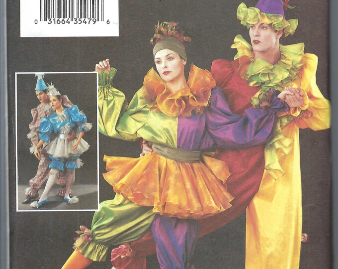 Uncut Butterick Sewing Pattern Clowns Pierrot Type Harlequinn Butterick ...