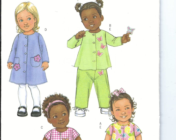 Uncut Butterick Sewing Pattern 4433 Baby/infant Dress Jacket Top Pants ...