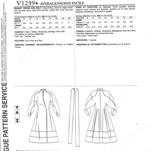 Uncut Vogue Sewing Pattern 1239 CHADO RALPH Rucci Misses Dress Belt ...