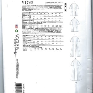 Uncut Vogue Sewing Pattern Women's Dress, Button Front Dress, Maxi ...
