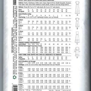 Uncut Simplicity Sewing Pattern 8637 Misses-misses Wrap With Side Tie ...