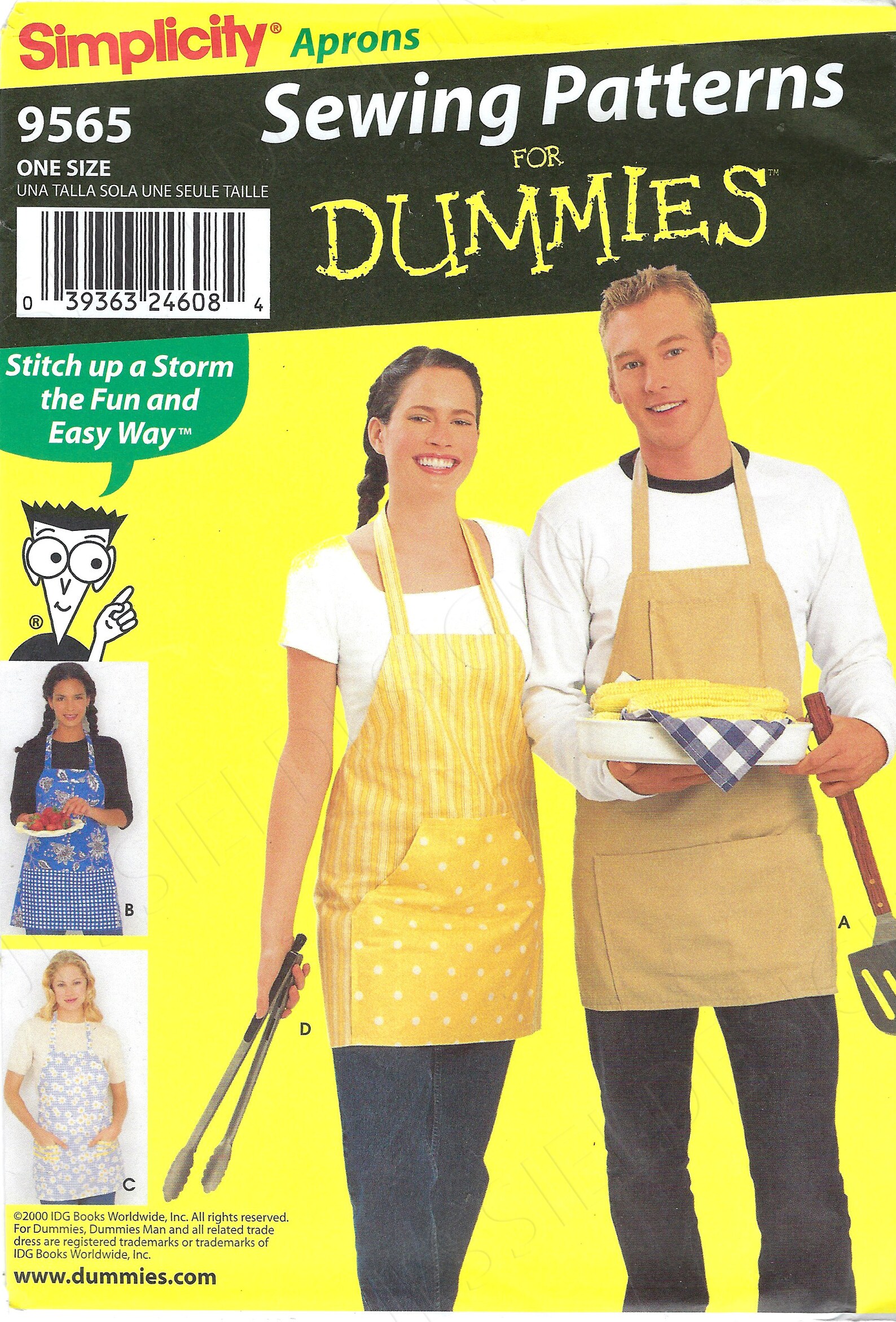 Uncut Simplicity Pattern Apron Sewing Pattern, Simplicity 9565 One Size ...