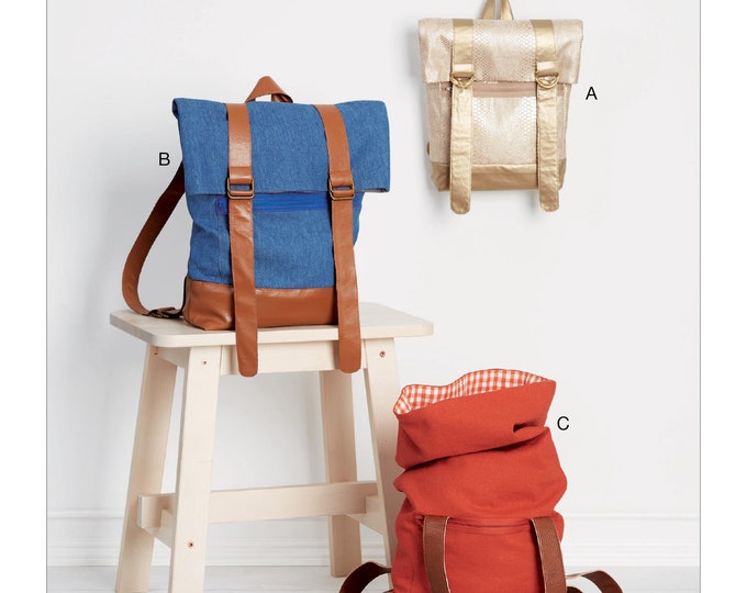 Uncut Kwik Sewing Pattern Sew 10682 4266 Backpacks in Two Sizes 4266 FF ...