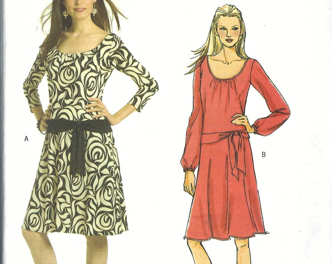 Uncut Butterick Sewing Pattern 5077 Dresses Misses SIZES 16 18 20 22 FF ...