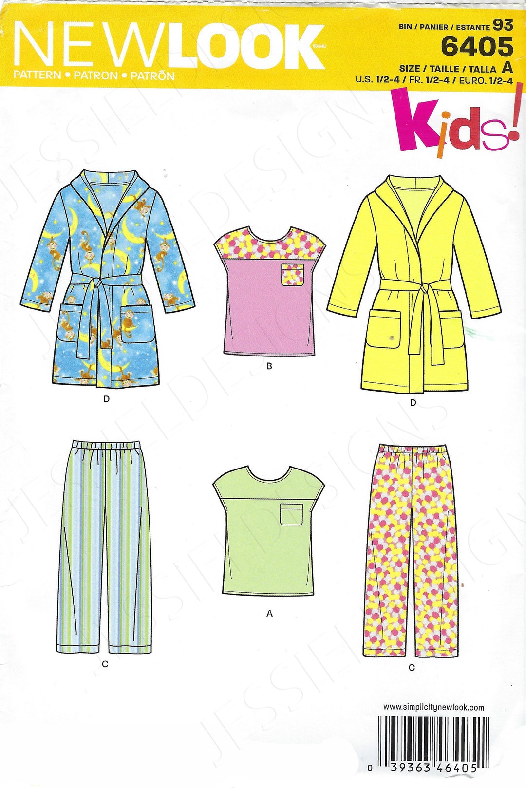 Uncut New Look Sewing Pattern Child Kids Easy Sewing Pattern 387 6405 ...