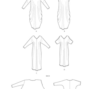 Uncut Simplicity 10176 S8911 8911 Sewing Pattern Misses Knit Caftans ...