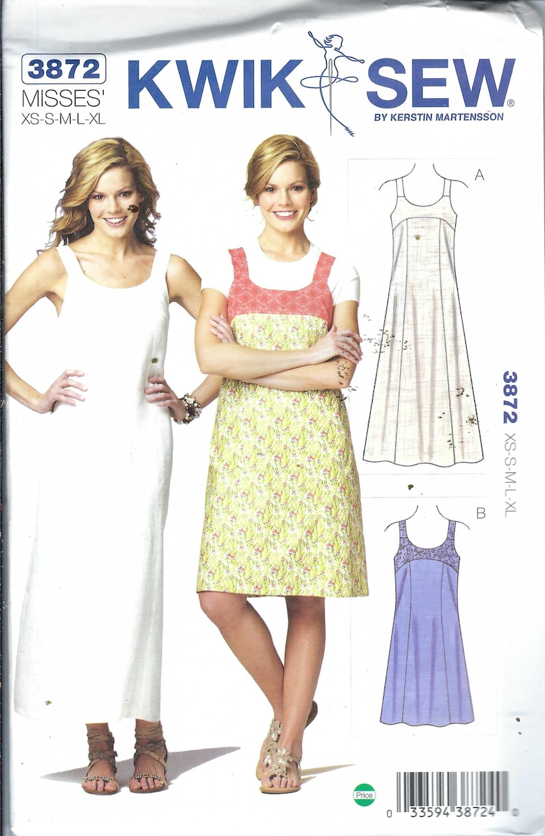 Uncut Kwik Sewing Pattern 3872 Misses' Dresses Sizes XS-XL - Etsy