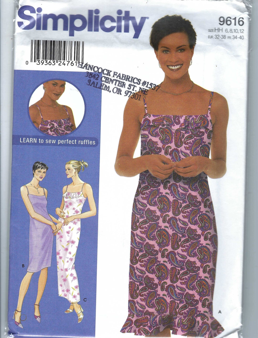 Uncut Simplicity Sewing Pattern 608 9616 Misses / Petites Dresses 2 ...