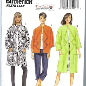 Uncut Butterick Sewing Pattern 6029 Misses Jacket Sizes Xs-s-m L-xl-xxl ...