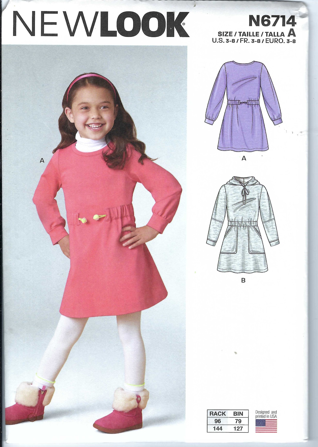Uncut New Look Sewing Pattern 6714 Kid’s Fashion Size 3-8 FF - Etsy