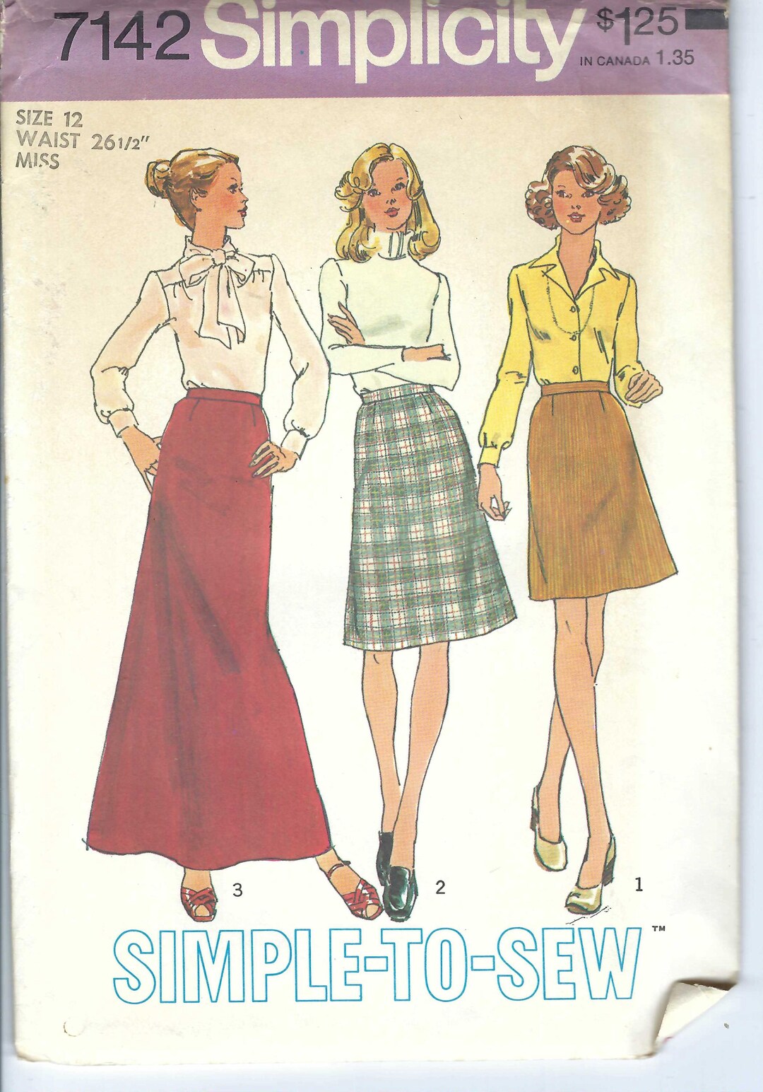 Uncut Vintage Simplicity Sewing Pattern 7142 Vintage Simplicity Sewing ...