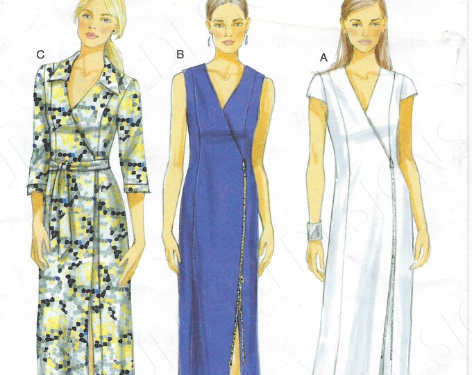 Uncut Butterick Sewing Pattern 5847 Women Wrap Dress Sewing Pattern ...