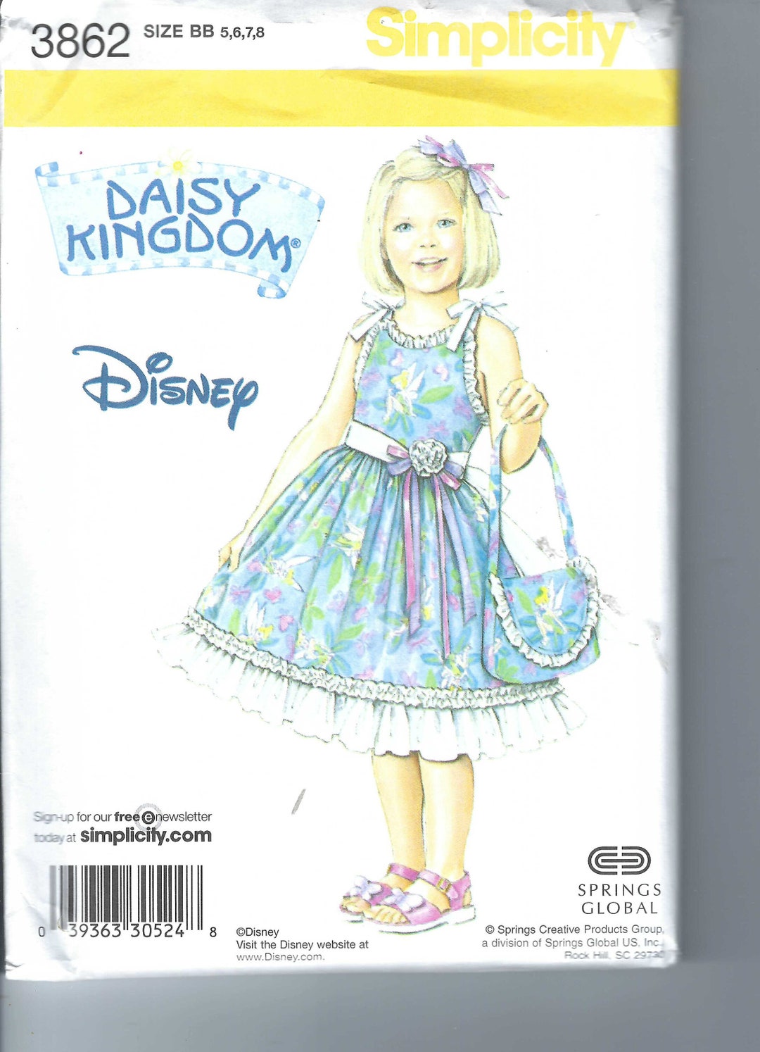 Uncut Simplicity Sewing Pattern 3862 Child's Dress and Purse by Daisy ...