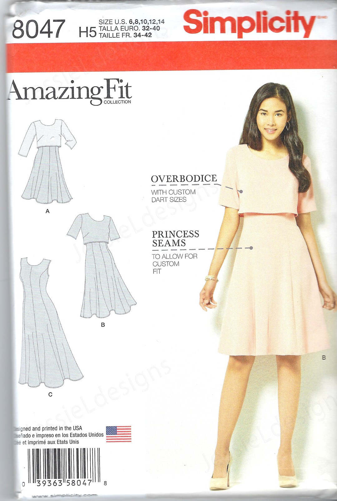 Uncut Simplicity Sewing Pattern 8047 Misses' / Miss Petite Dress in ...