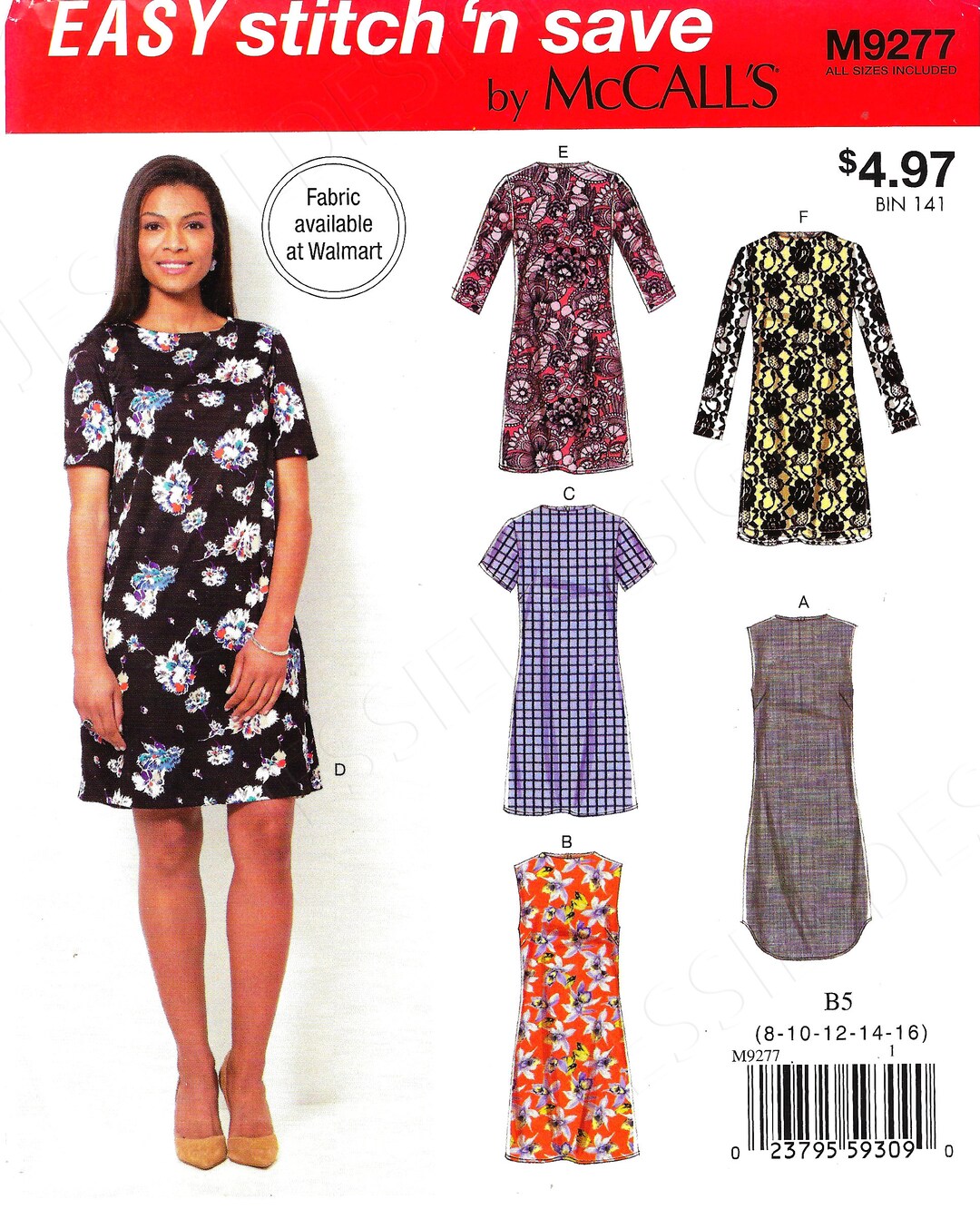 Uncut Mccalls Sew Sewing Pattern 9277 Easy Stitch 'n Save Mccall's ...