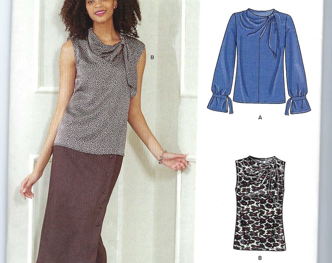 Uncut New Look Sewing Pattern 6685 Misses Plus Blouse Pattern Neck ...