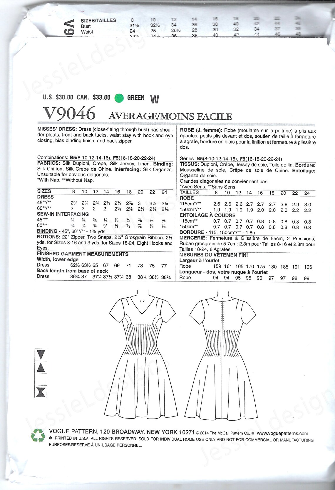 Uncut vogue sewing pattern 9046 Claire Shaeffer's Custom | Etsy