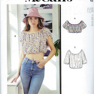 Uncut Mccalls Sewing Pattern 11032 8201 Misses' Tops Size XS-S-M L-xl ...