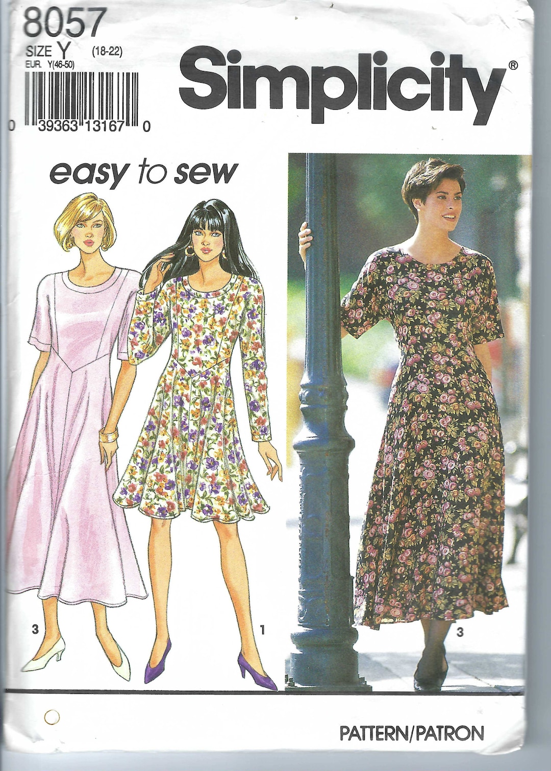 Uncut Vintage Simplicity Sewing Pattern 8057 Pattern for Misses' Dress ...