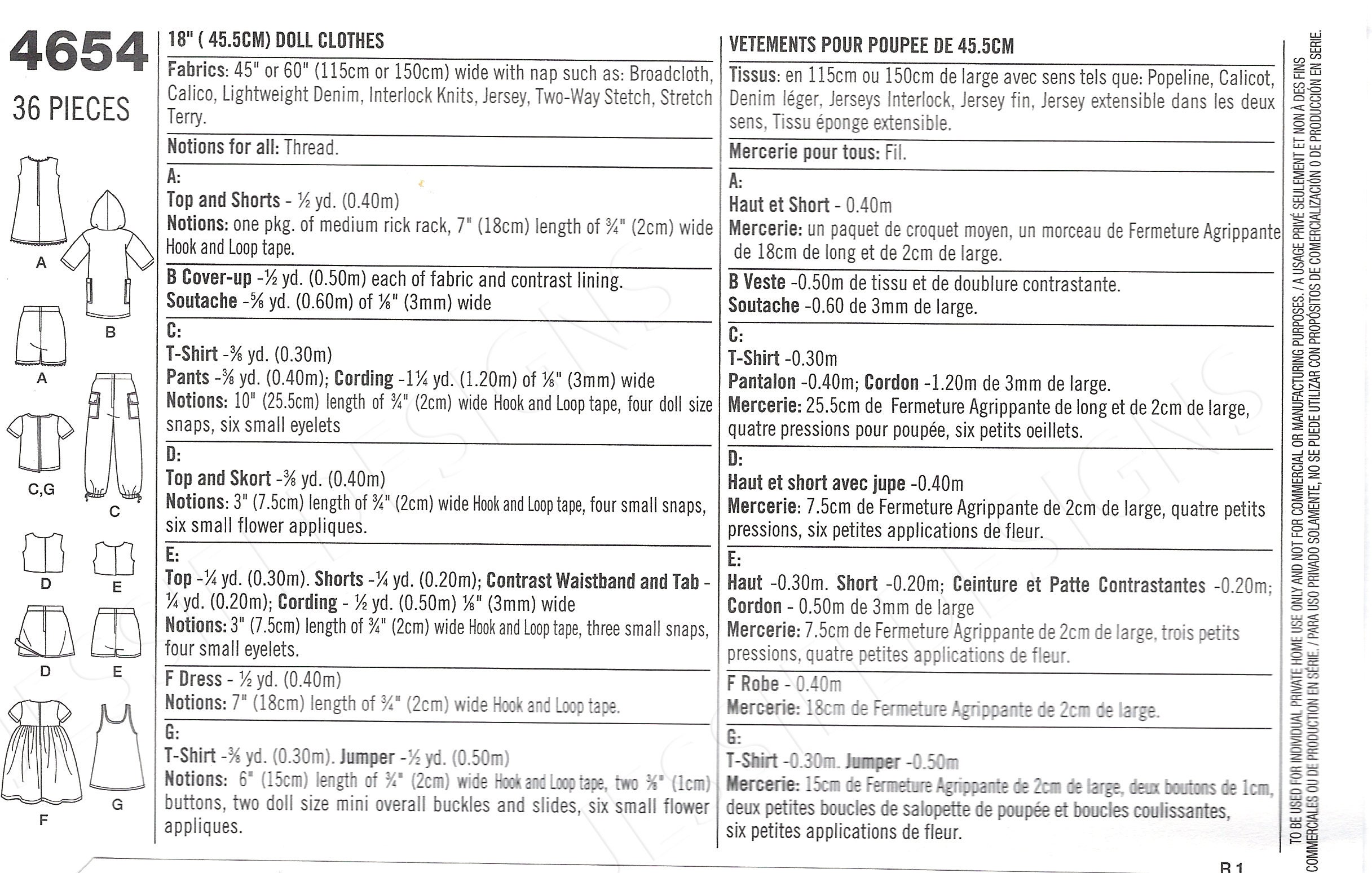 Uncut Simplicity Sewing Pattern 4654 18" Summer Doll Clothes, Elaine ...