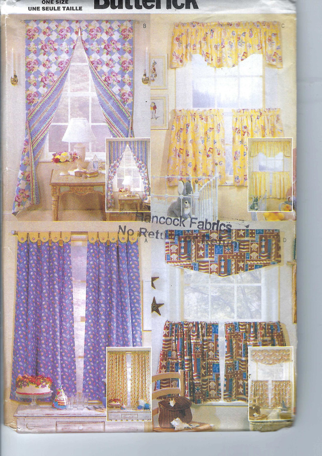 Uncut Vintage Butterick Sewing Pattern 6245 Reversible Window ...