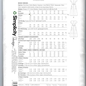 Uncut Simplicity Sewing Pattern 11106 9324 DRESSES in 2 Lengths Misses ...