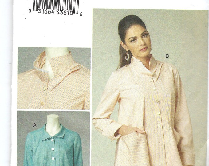 Rare Uncut Vogue Sewing Pattern 8709 Misses Shirt Size 8-10-12-14 16-22 ...