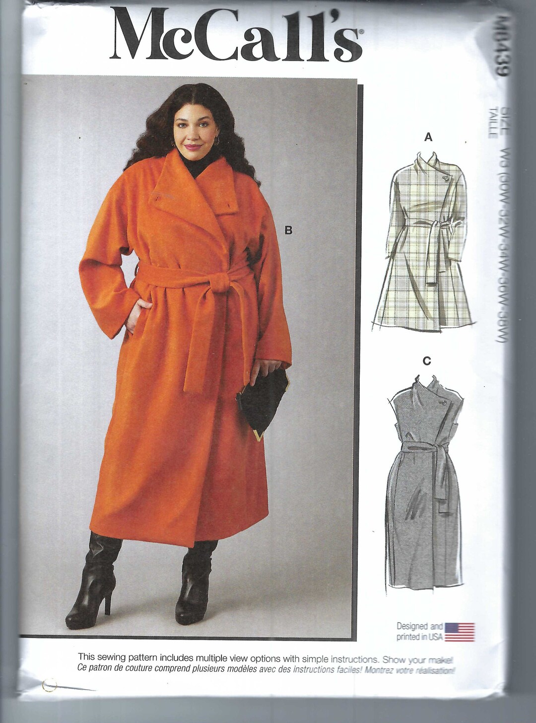 Uncut Mccalls Sewing Pattern 8439 Misses' Coats and Vest Size 20-28 30-28 FF - Etsy