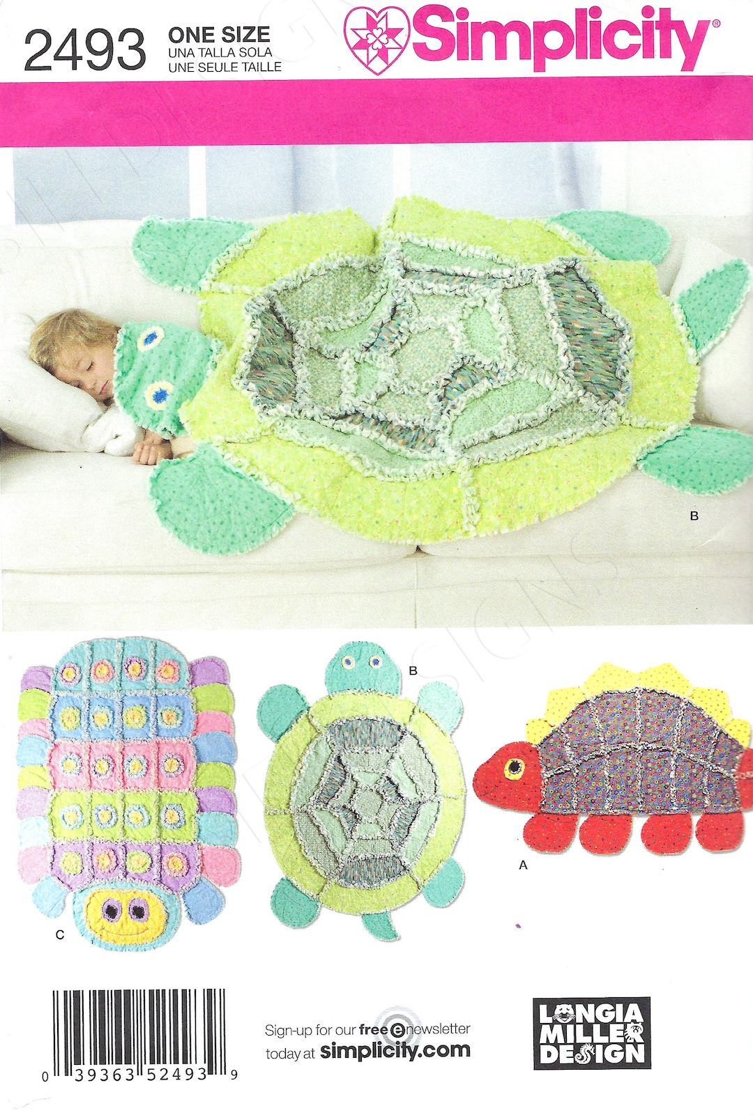 Uncut Simplicity Sewing Pattern 2493, Rag Top Quilt Pattern, Rag Quilts ...