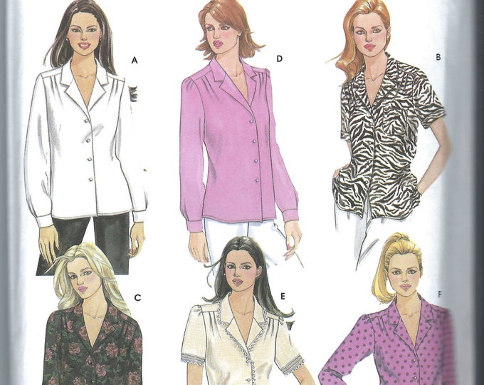 Uncut Vintage Simplicity Sewing Pattern 5801 Misses Blouse With Sleeve ...