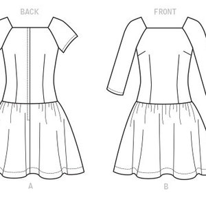 Uncut Butterick Sewing Pattern B6484 6484 Misses' Square-neck Dropped ...