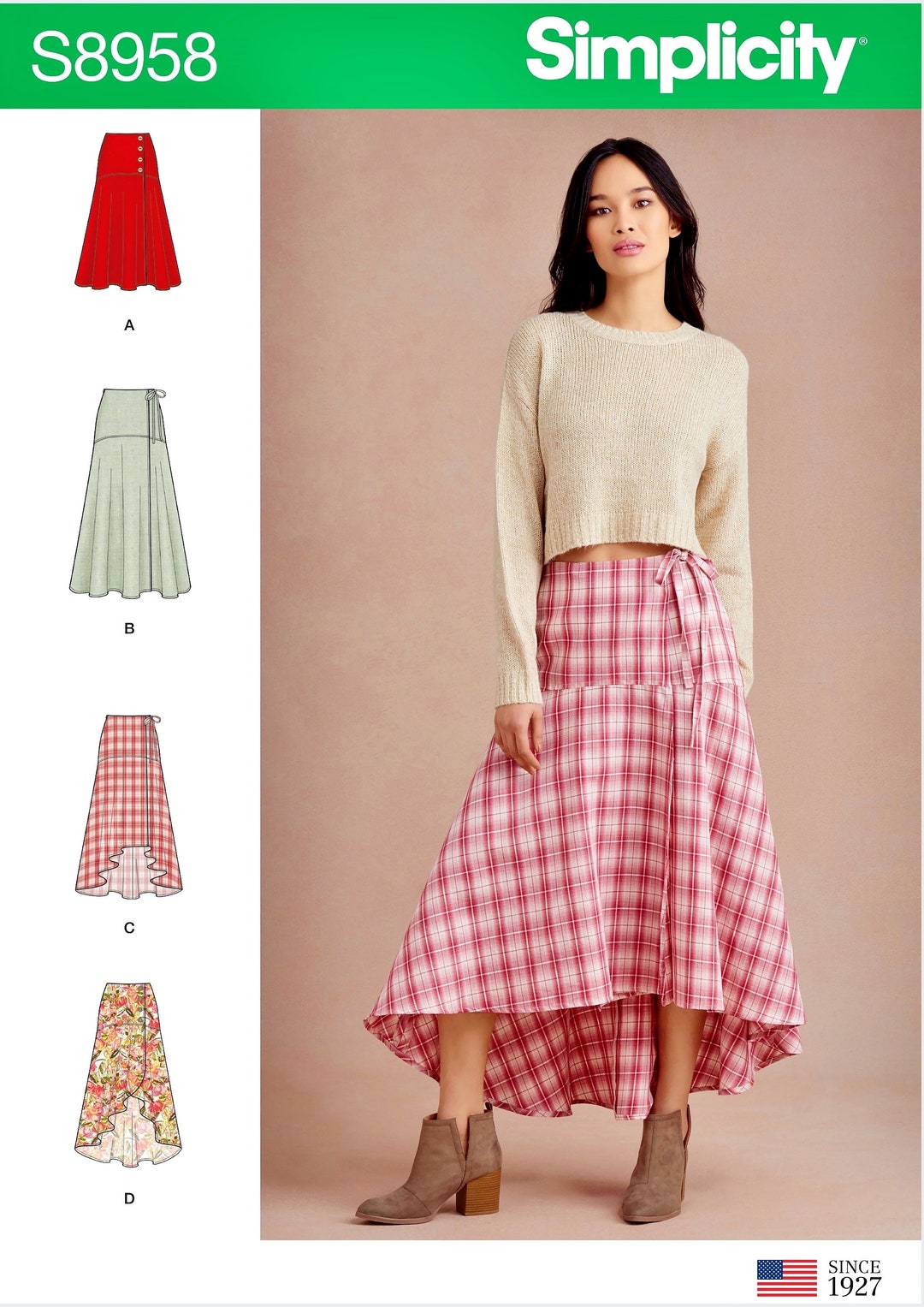 Uncut Simplicity Sewing Pattern 8958 R10268 S8958 10268 Misses' Wrap ...