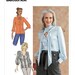 Uncut Butterick Pattern 10342 (B 6710 )A5 Misses' Front Button Top With ...