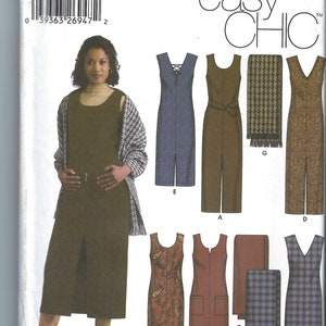 Uncut Simplicity Sewing Pattern 5449 Misses Miss Jumpers With Length ...